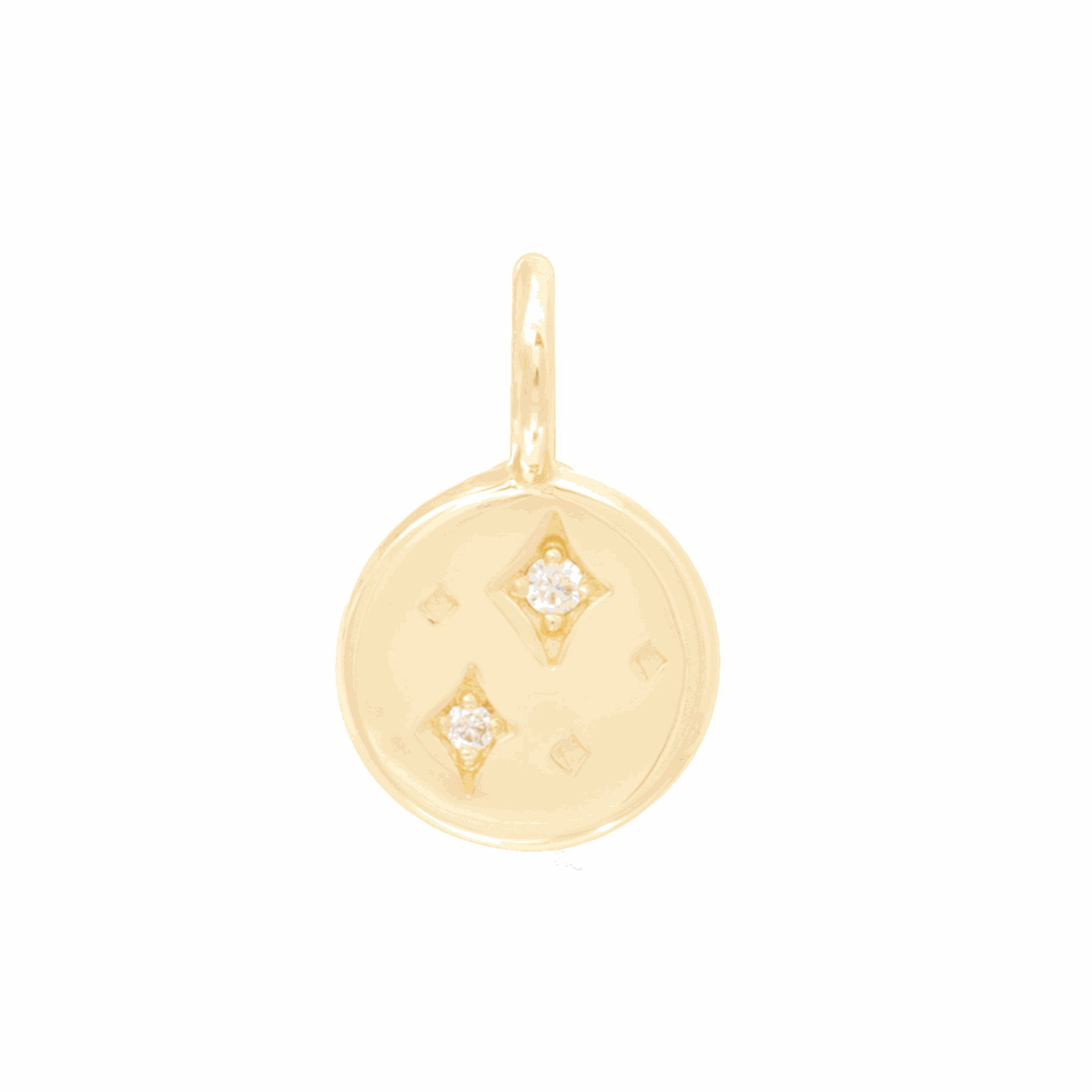 Dora 9k Gold Charm with Moissanite