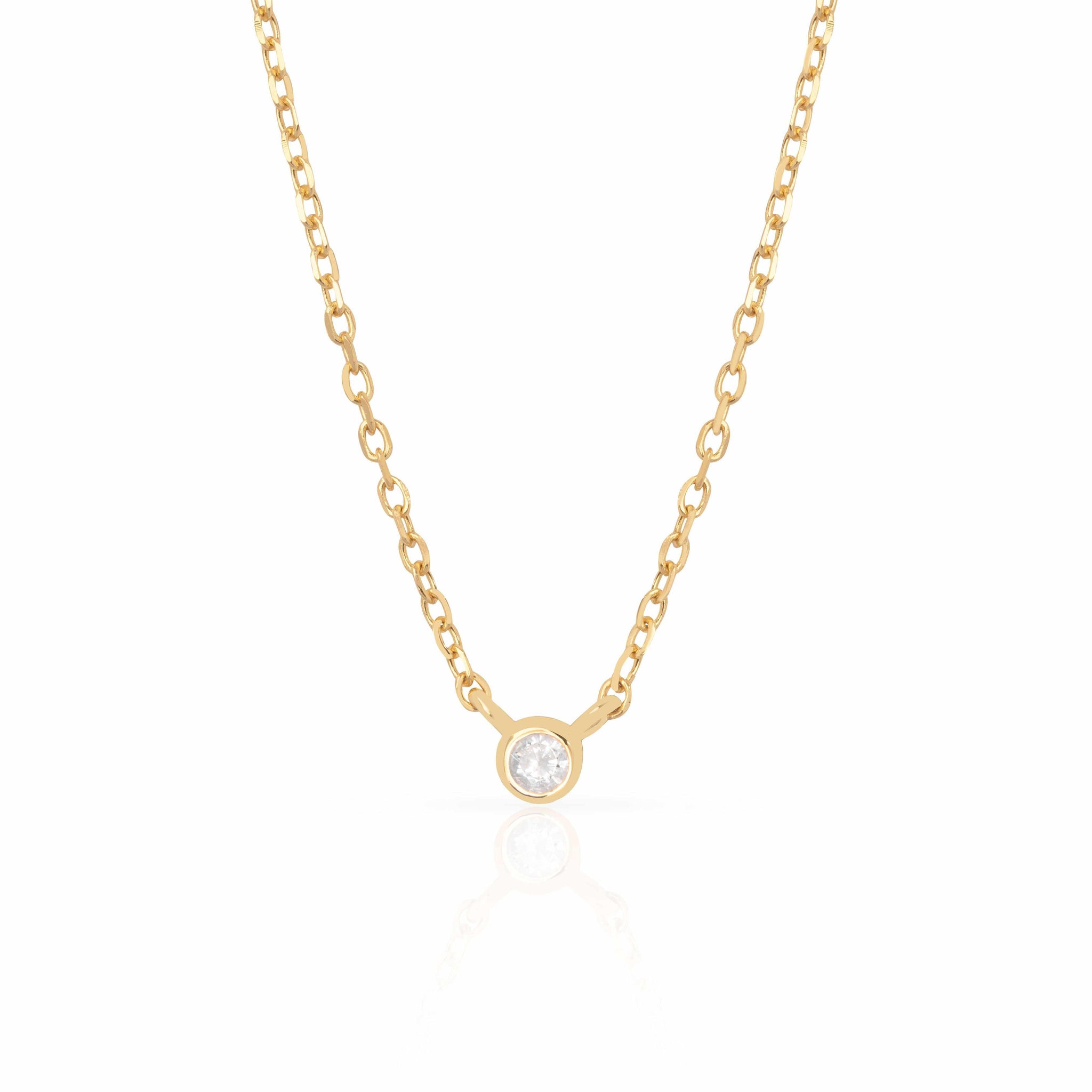 Anya Bezel Cubic Zirconia Pendant