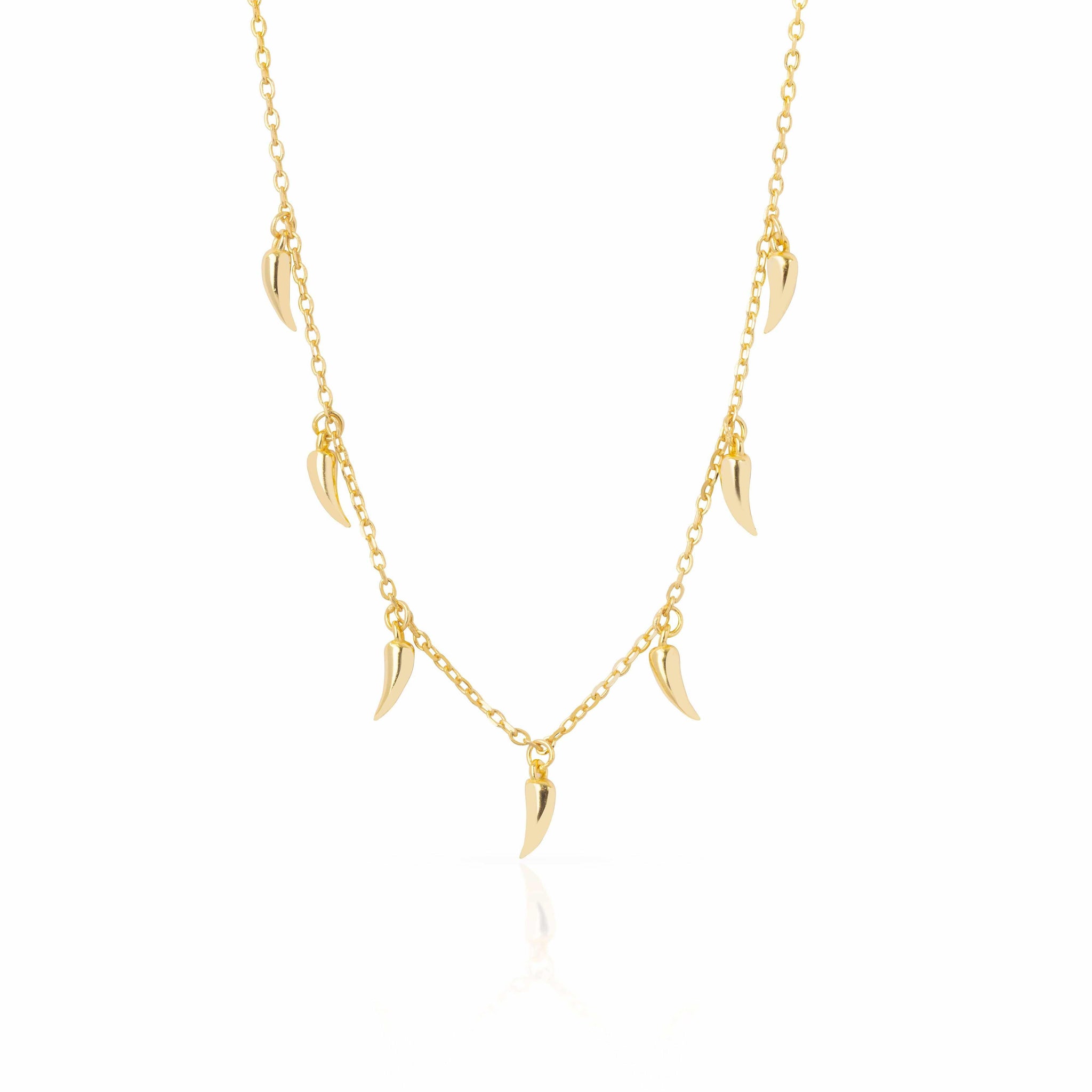 Chilli Charm Sterling Silver Gold Plated Necklace